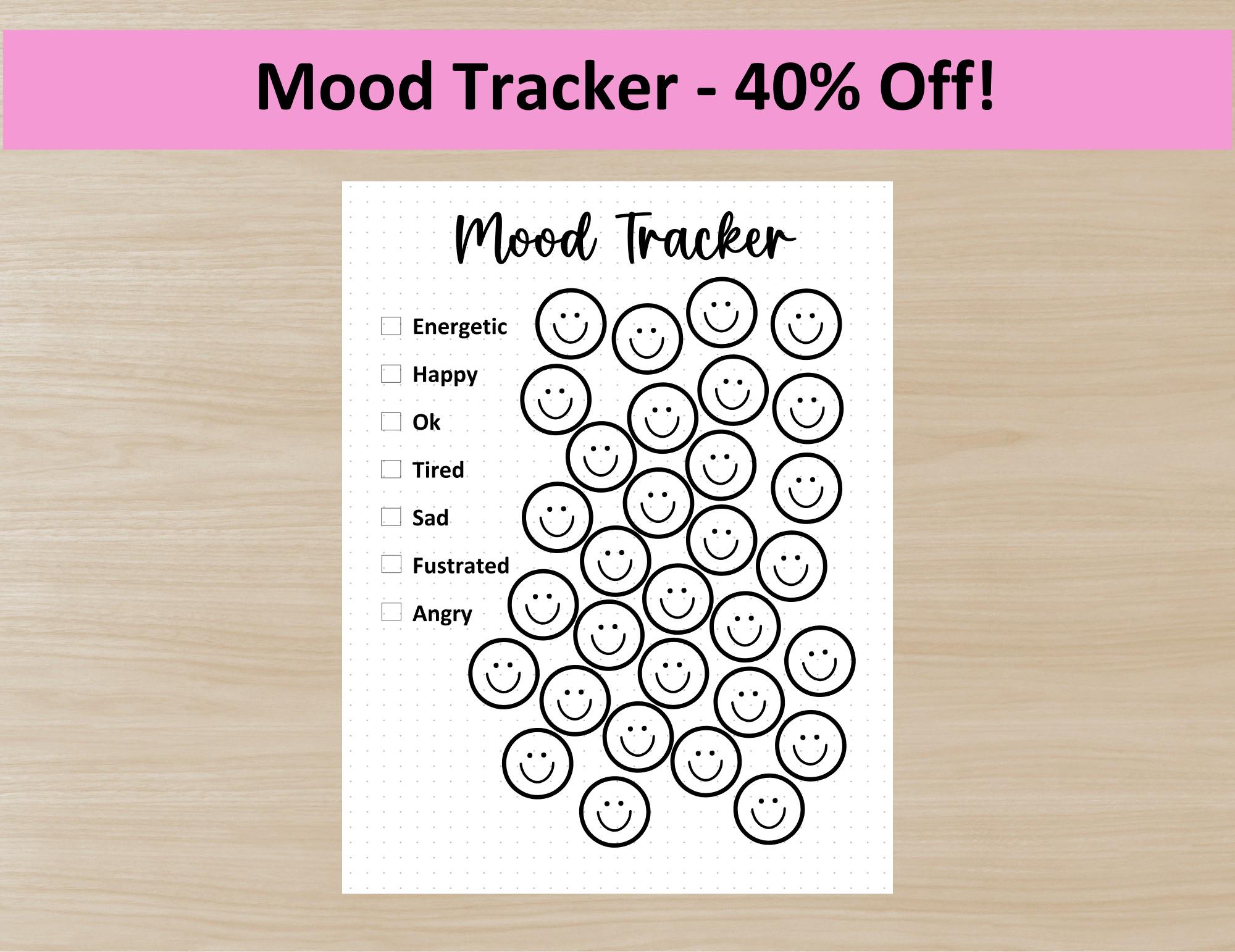 PRINTABLE Happiness Tracker, Printable Journal Page, Planner Page ...