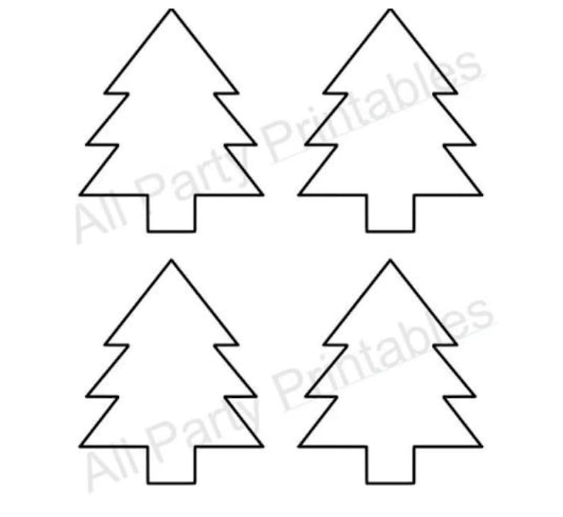 Pine Tree Printable Template-pdf, Download Pine Tree Cutout, Christmas ...