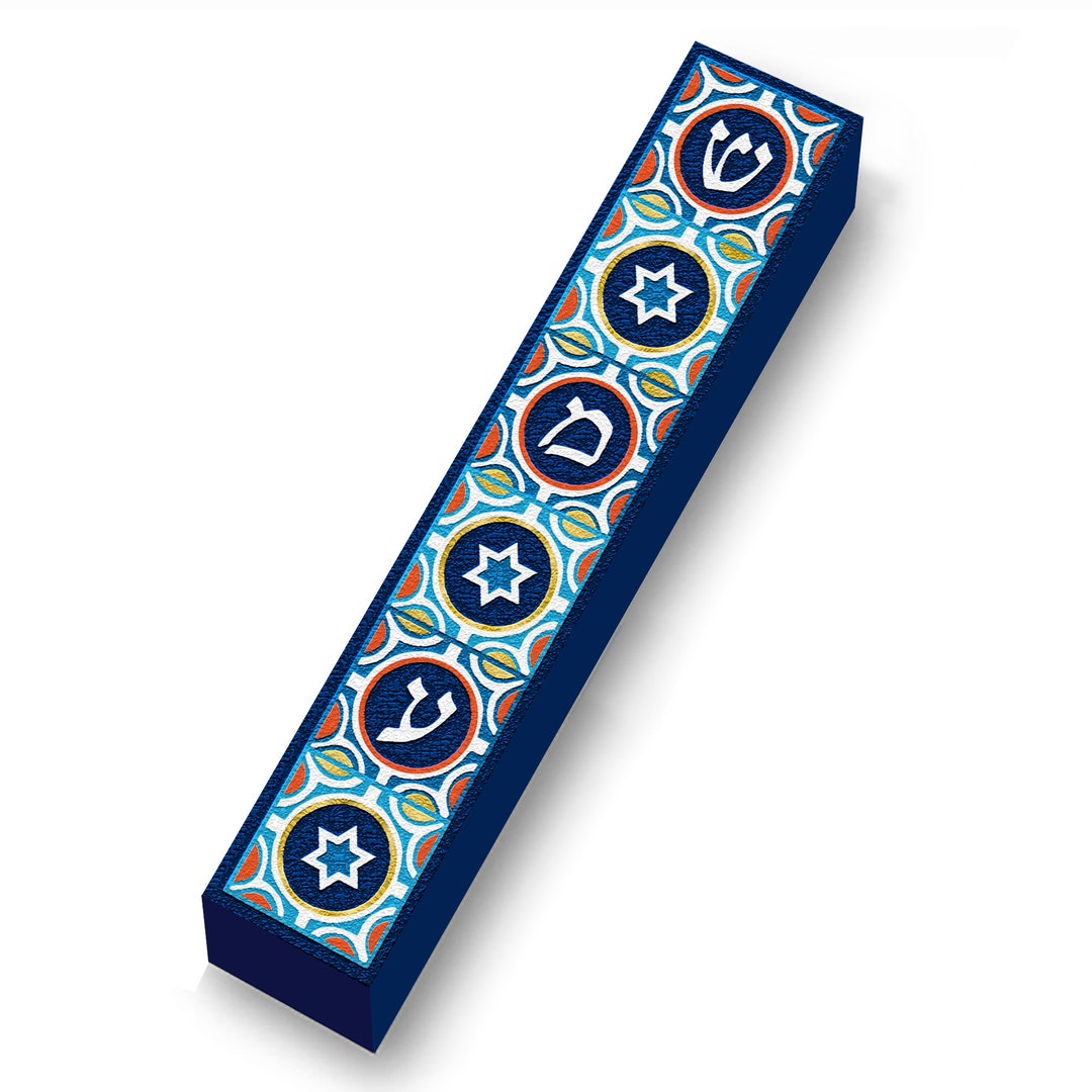 Hand Made Decorative Jewish Shema Tiles Mezuzah - Etsy