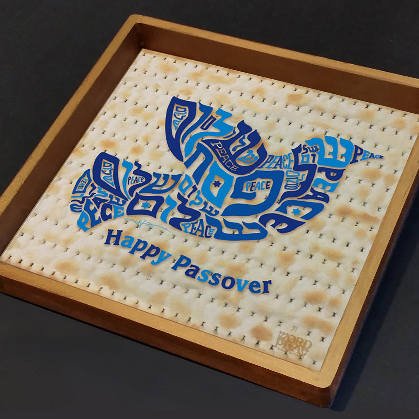 Hand Crafted Passover Wooden Matzah Tray - Etsy