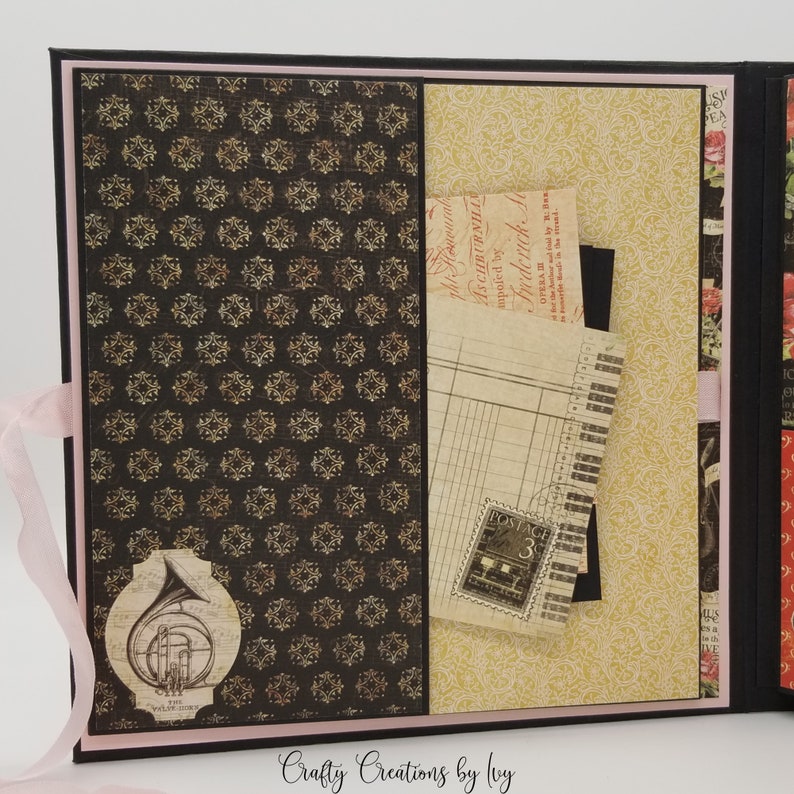 Graphic 45 Love Notes Scrapbook Photo Album, Handmade Scrapbook, Custom ...