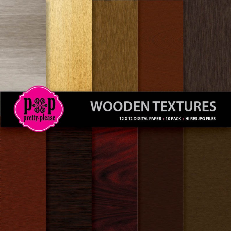 Wood Textures Digital Paper | Wood Paper | Wooden Textures | Digital ...