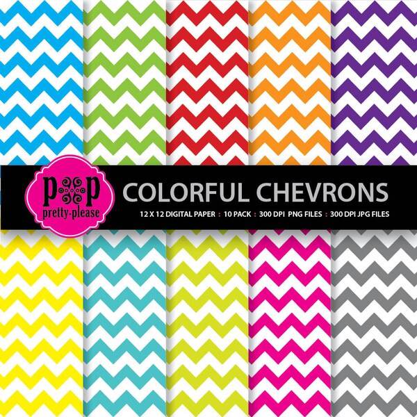 Multi Color Chevron - Etsy