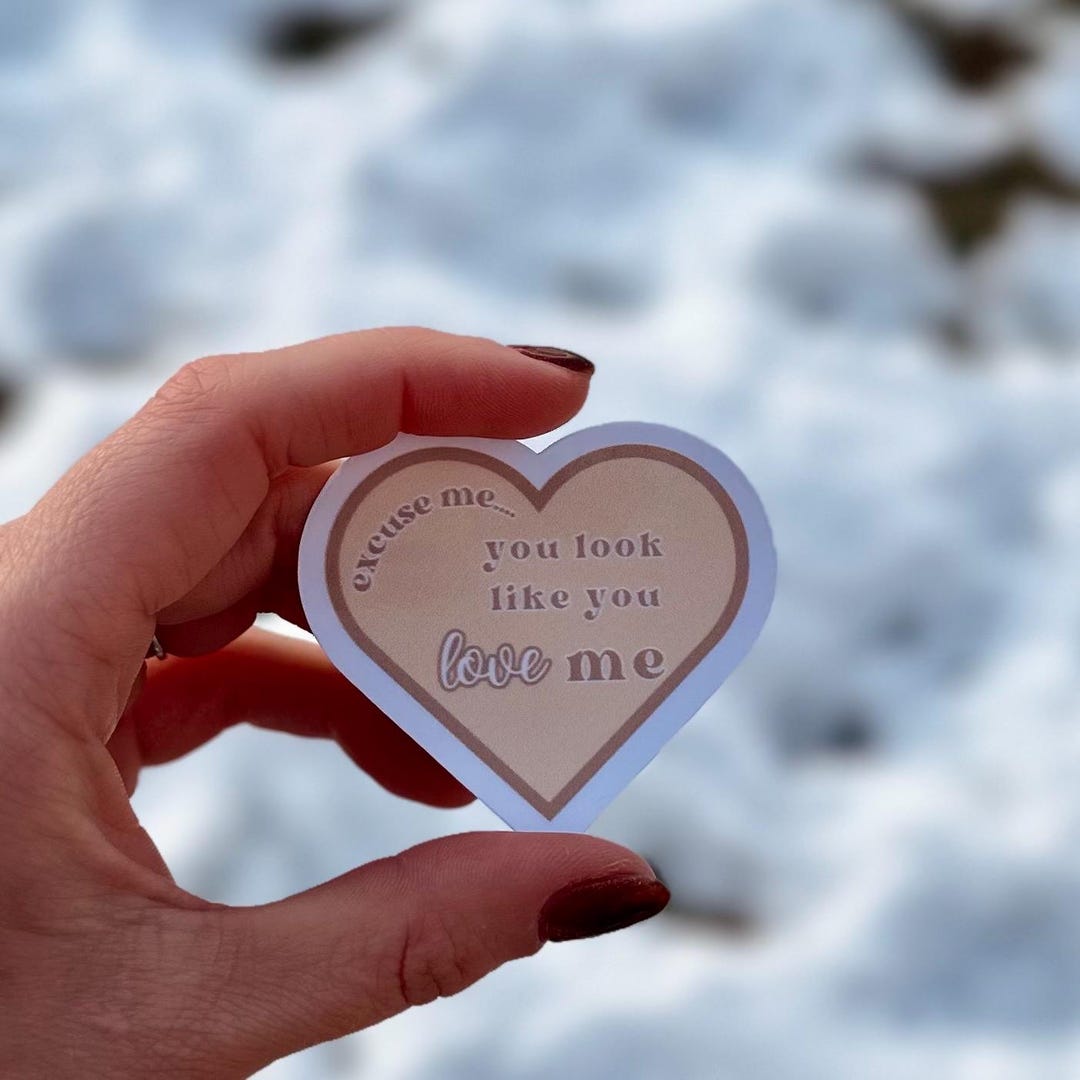 You Look Like You Love Me Valentines Day Sticker, Waterproof Vinyl ...