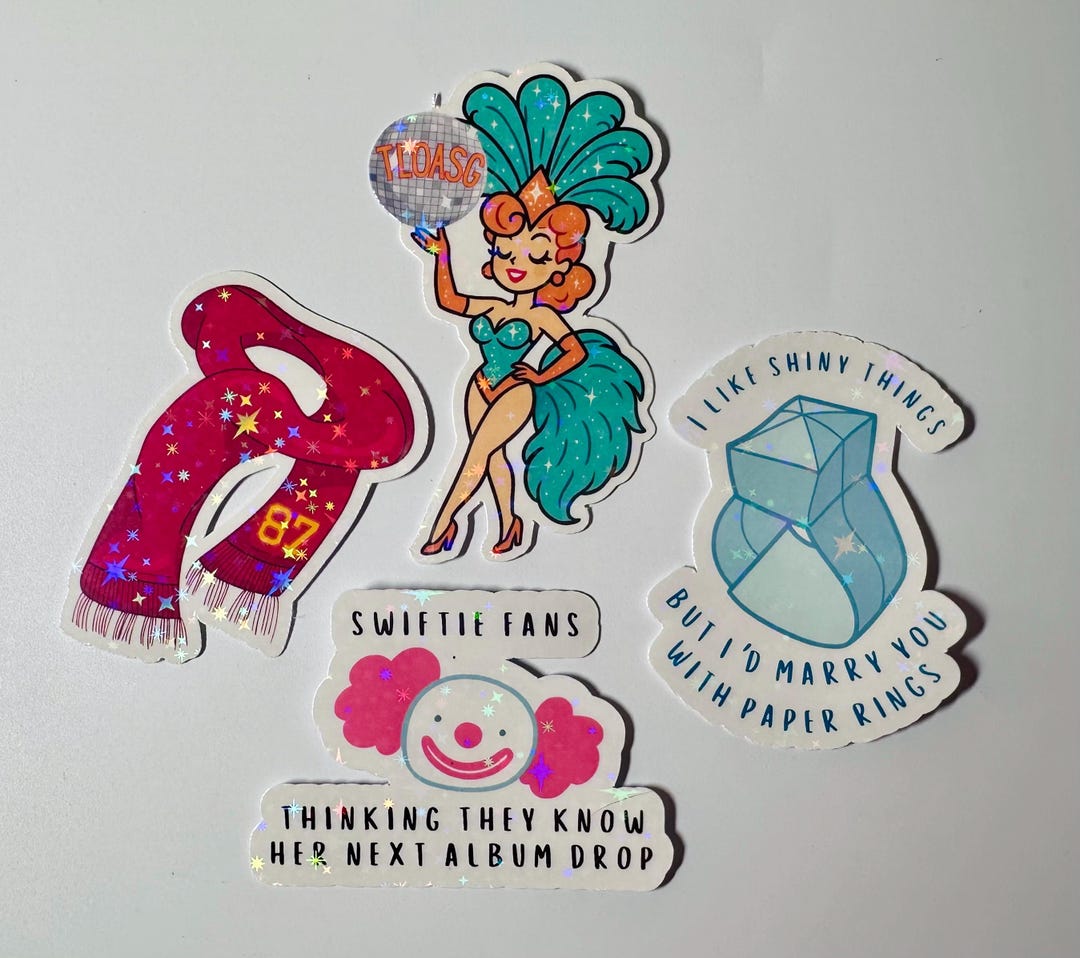 Life of a Showgirl 5 Sticker Bundle | Pop Star Era–inspired Vinyl ...