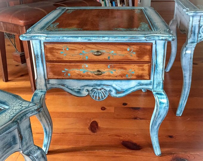 French Country, Side Table, White End Table, Shabby Chic Table, End ...