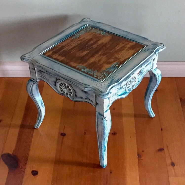 French Country, Side Table, White End Table, French Farmhouse, Painted ...