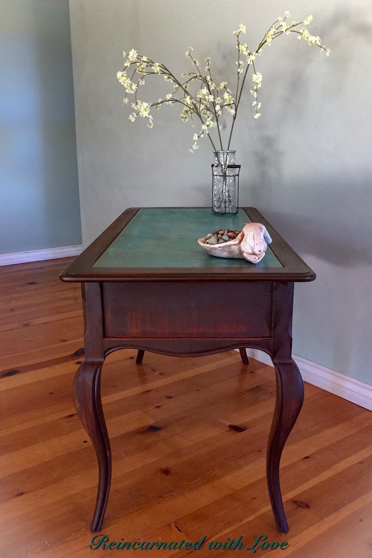 Rusted Iron & Copper Patina Antique Desk writing desk | Etsy