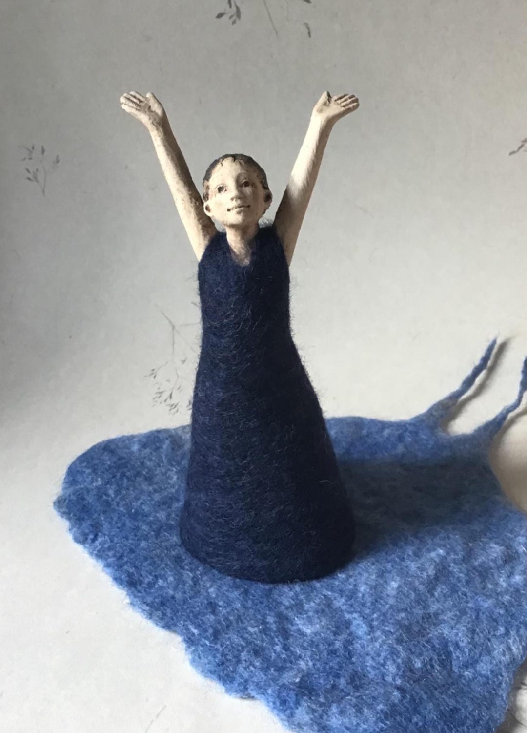 Tiny Ceramic and Handmade Felt Sculpture, Made to Order, One Figure - Etsy