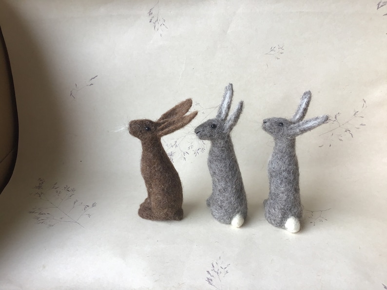 Needle Felted Hare Sculpture. One Hare - Etsy