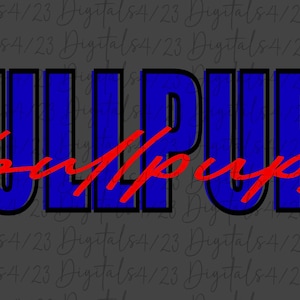 Bullpups Offset Mascot PNG - Etsy