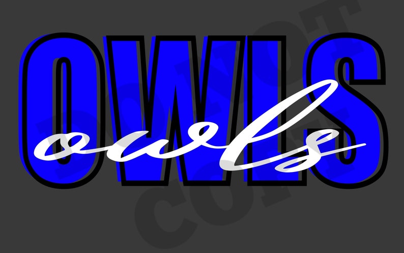 Owls Blue Mascot PNG - Etsy