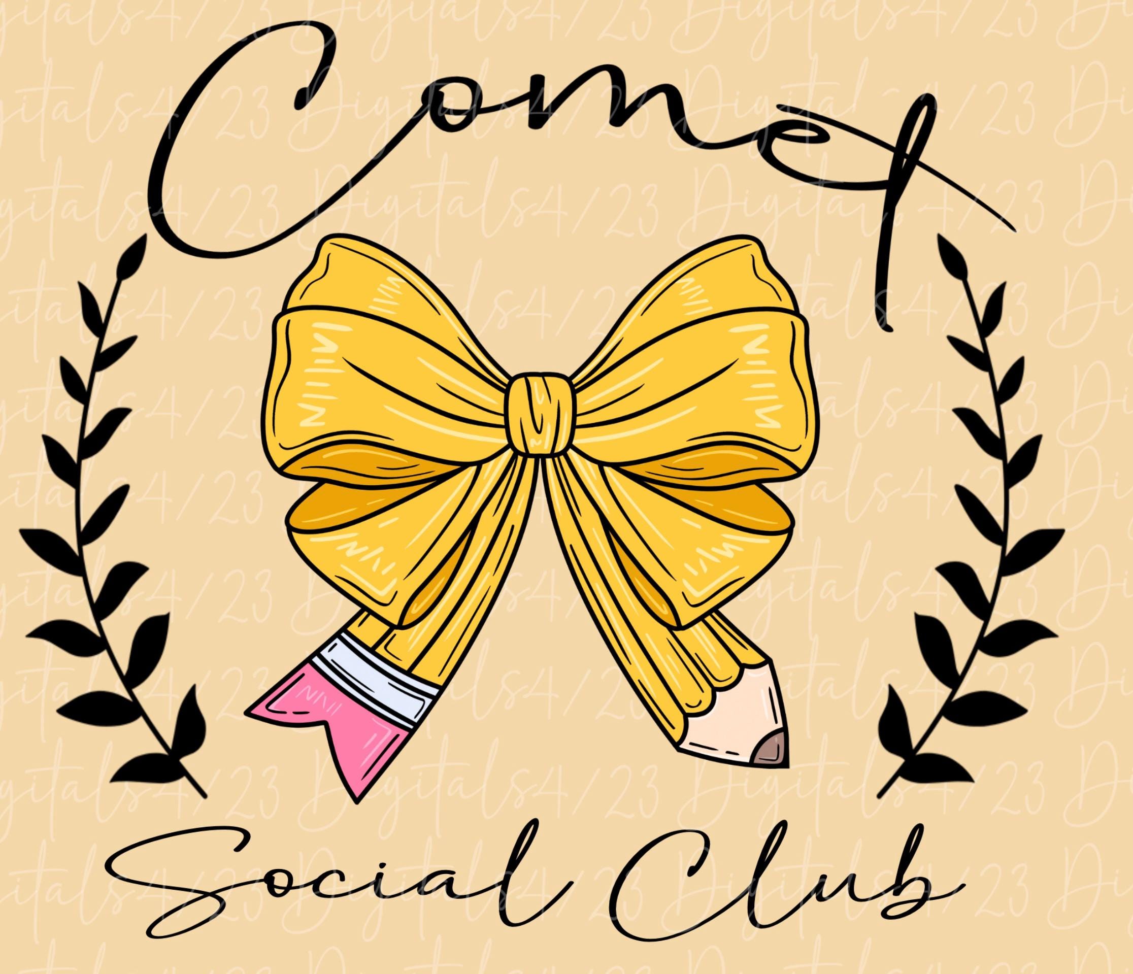 Comet Social Club Pencil Bow PNG - Etsy