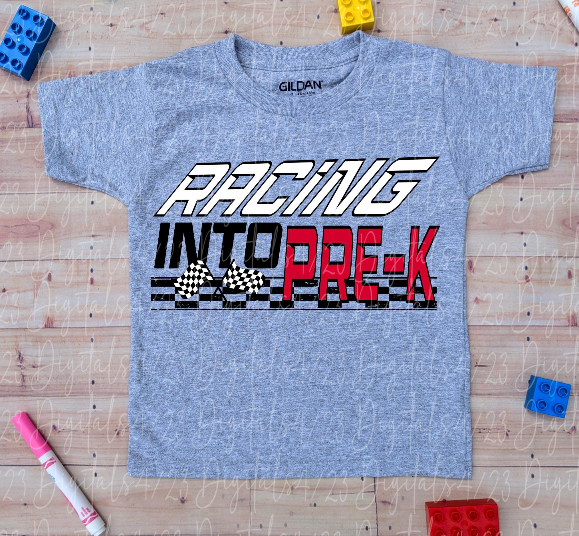 Racing Into Pre-k PNG for DTF - Etsy