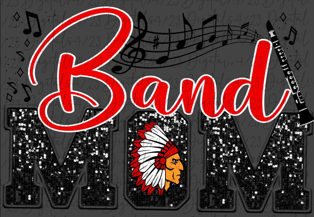 Indian Band Mom Red With Clarinet PNG - Etsy