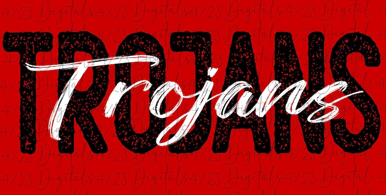 Trojans Black and White Mascot PNG for DTF Transfers - Etsy