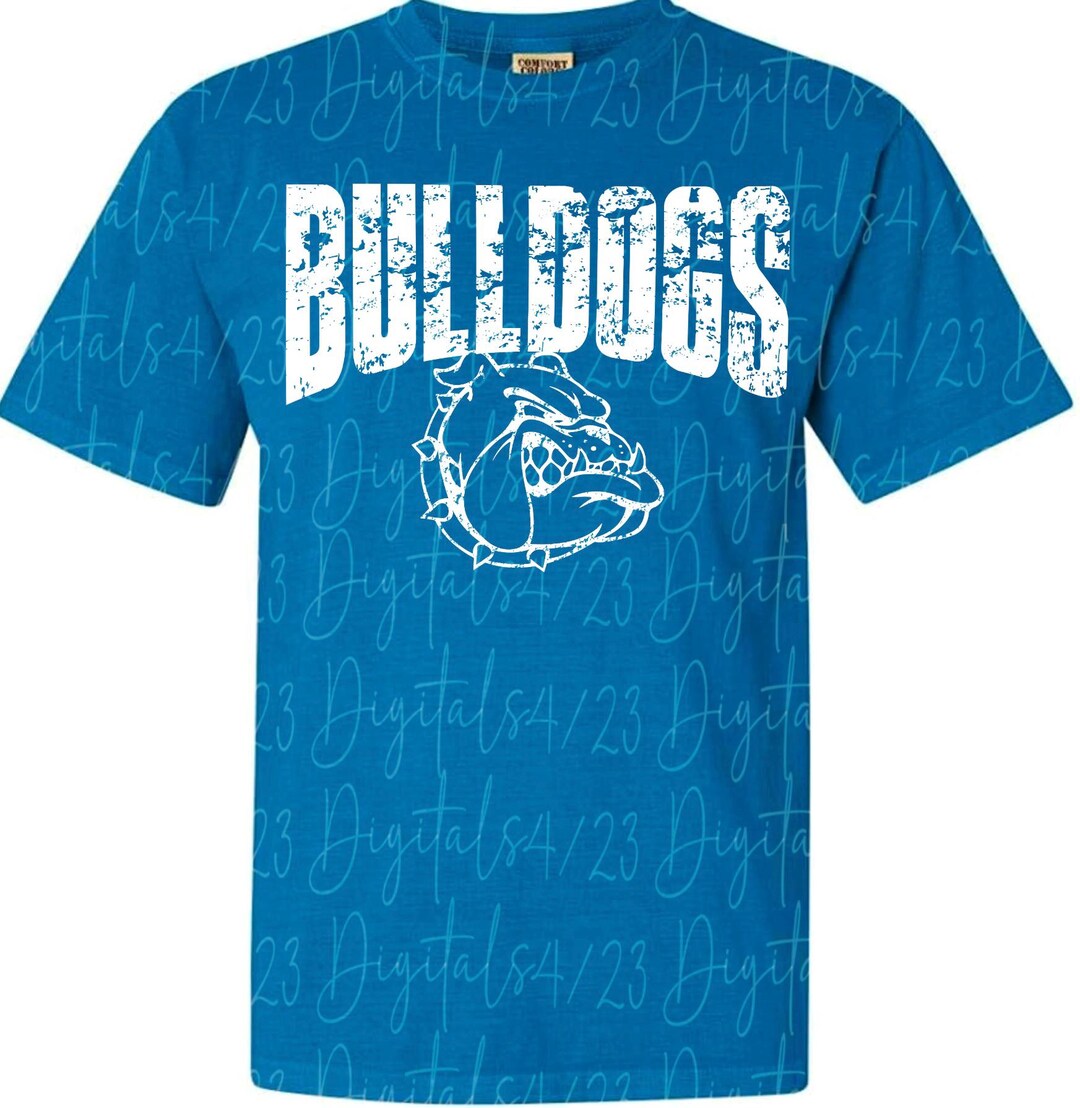 Bulldogs Distressed White Mascot PNG for T-shirts - Etsy