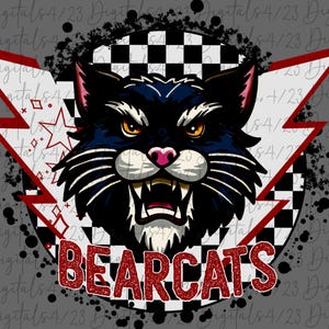 Bearcats White Lightning Maroon Mascot PNG - Etsy