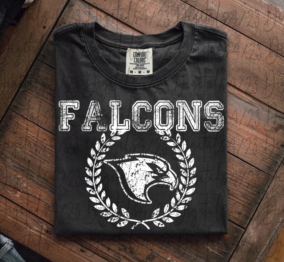 Falcons Laurel Wreath Crest Mascot PNG File for Shirts - Etsy