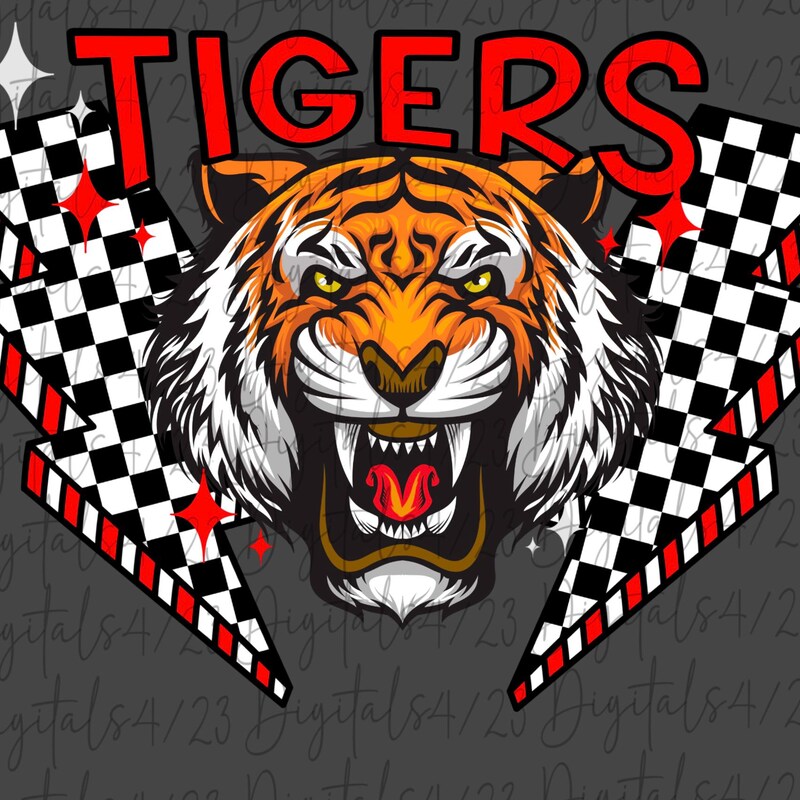 Red and Black Tigers Png - Etsy