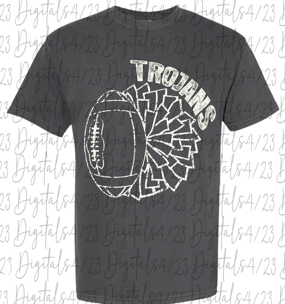 Trojans Football Cheer Design PNG for T-shirts - Etsy