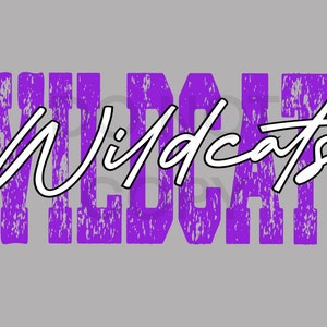 Wildcats Purple and White Mascot PNG Sublimation File - Etsy
