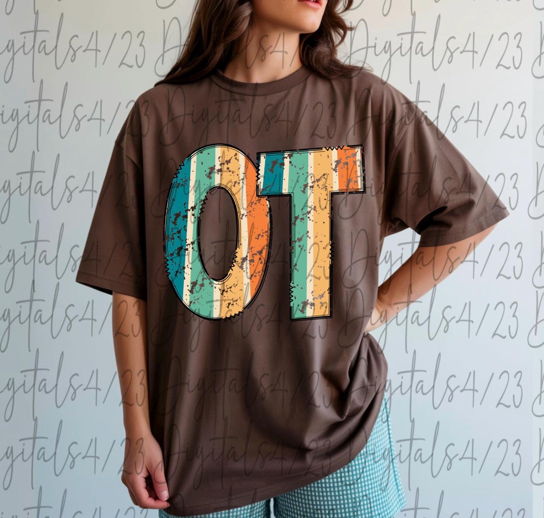 OT Occupational Therapy Groovy Retro PNG for T-shirts - Etsy