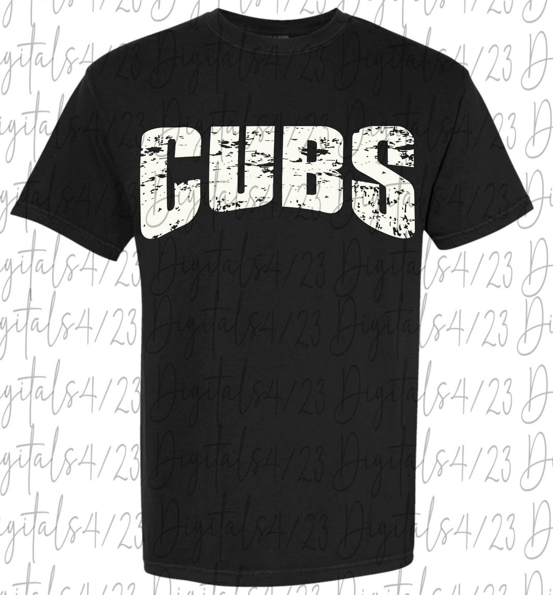 Cubs Distressed White Mascot PNG for T-shirts - Etsy