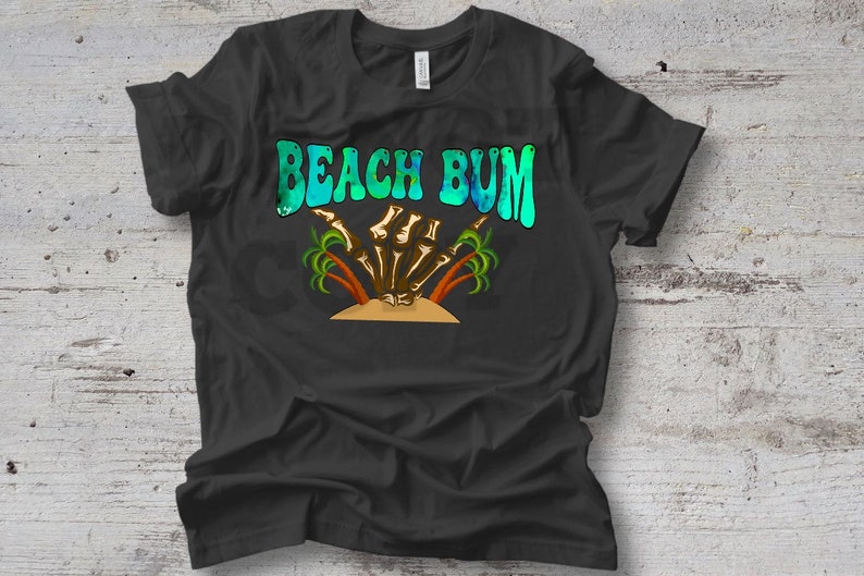 Beach Bum Skellie Hand PNG - Etsy