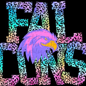Falcons Bright Leopard Mascot PNG - Etsy