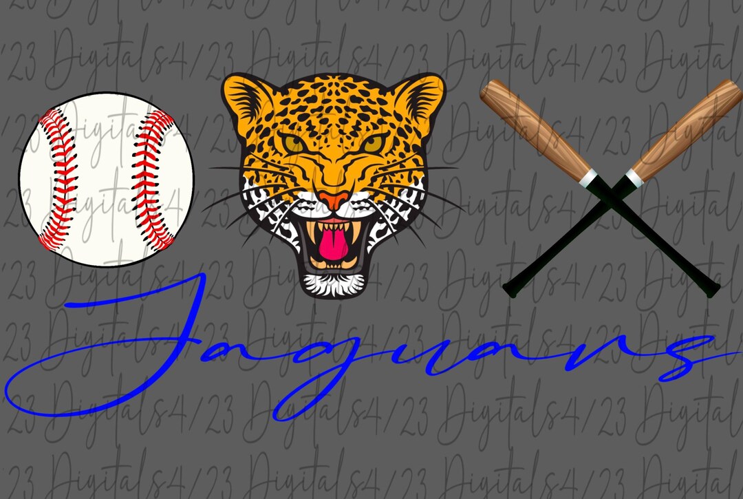 Jaguars Baseball Blue Mascot PNG Sublimation or DTF File for Shirts - Etsy