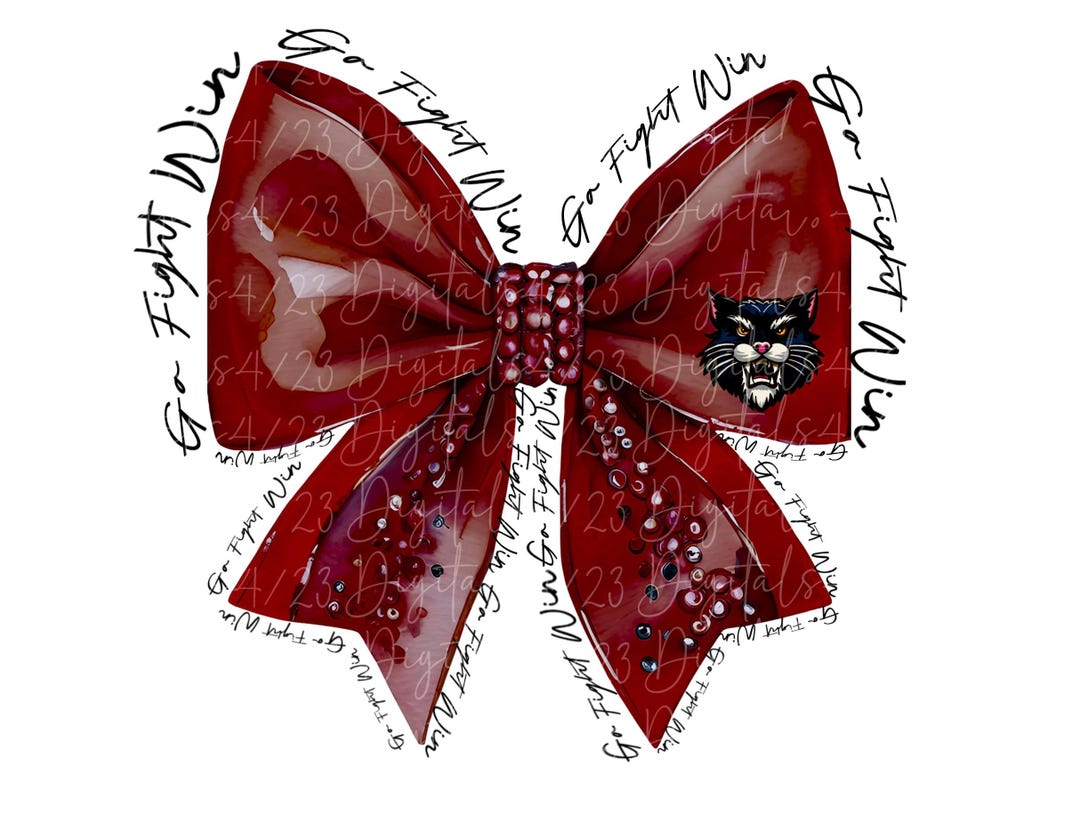 Bearcats Coquette Bow Maroon Mascot PNG Sublimation File - Etsy