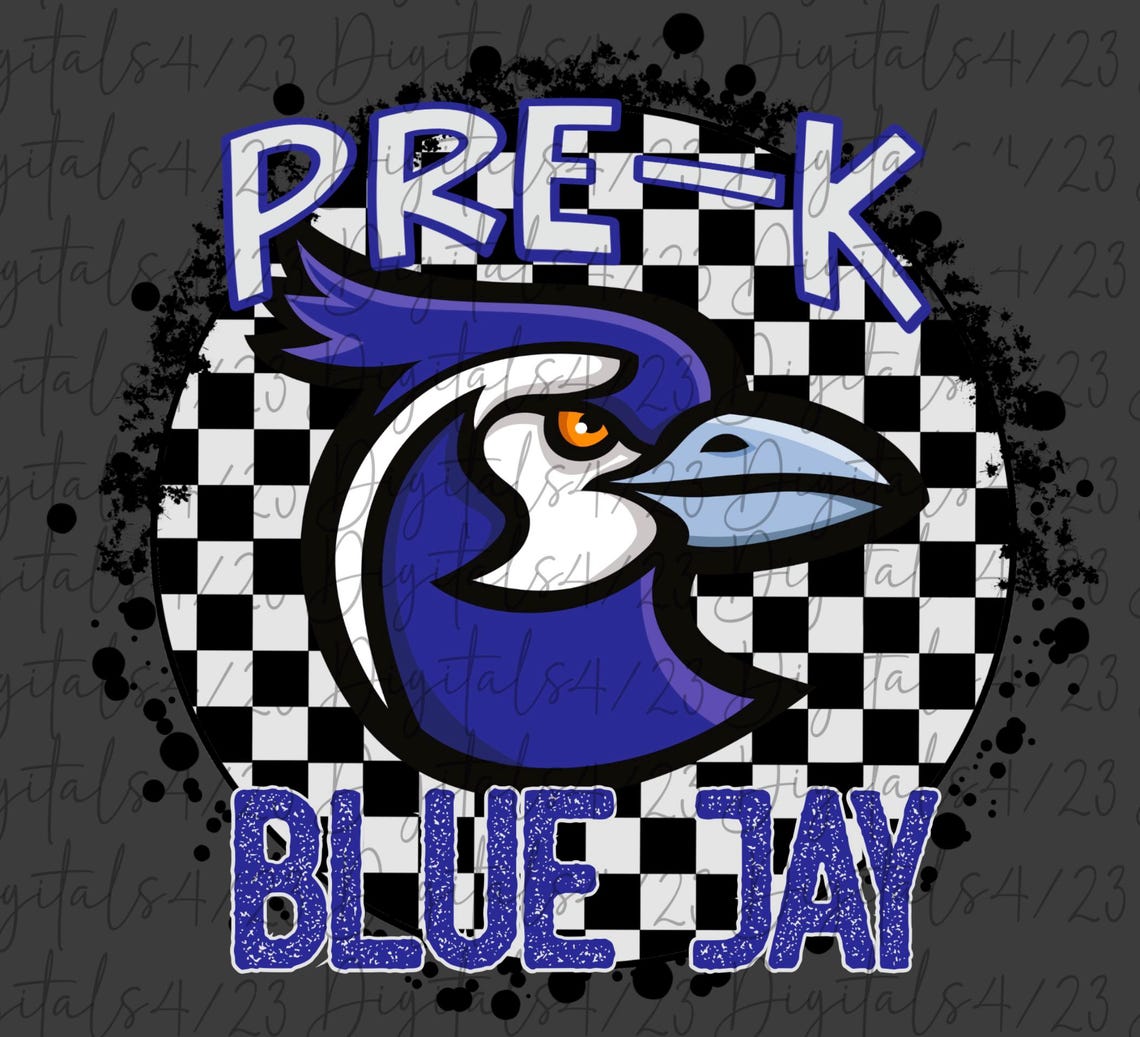 Pre-k Blue Jay Mascot PNG - Etsy
