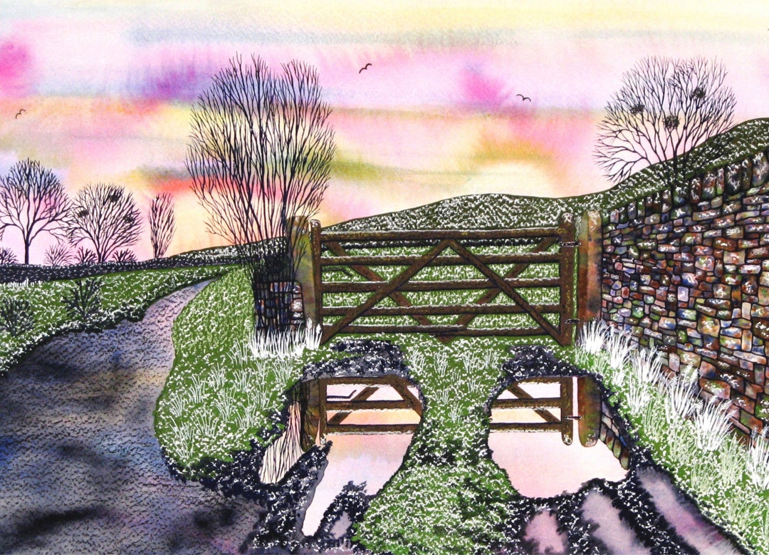 Greetings Card: "winter Gate" -winter Birthday Card, Gate, Winter ...