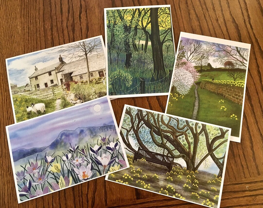 Spring Art Cards Set 1 : 5 Spring Cards Special Offer, Spring ...