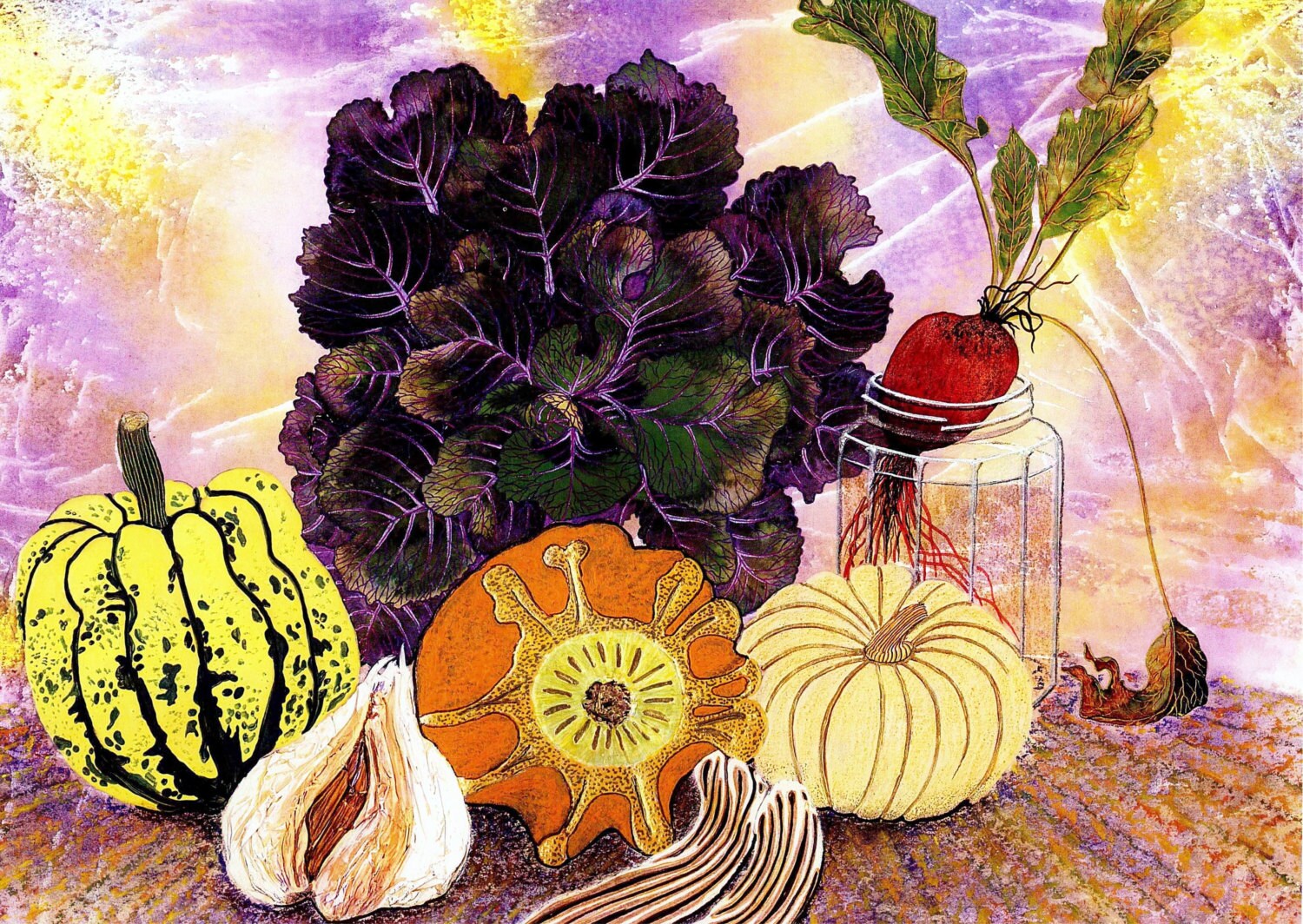 Greetings Card: "mixed Vegetables" - Still Life Card, Vegetable ...