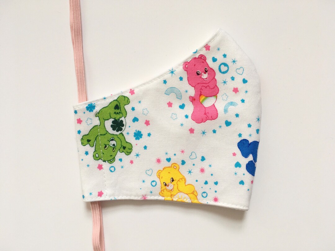 Face Mask. Care Bear Pattern. 100% Cotton - Etsy UK