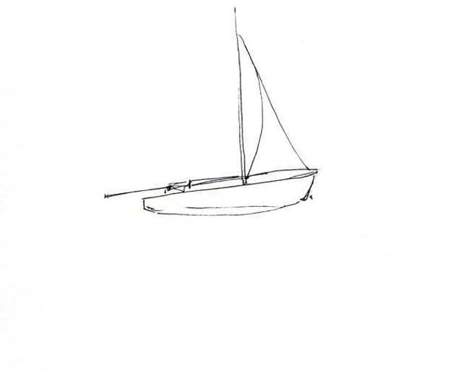 Dinghy Print, Nautical, Minimalist, Nautical Decor, Nautical Nursery ...