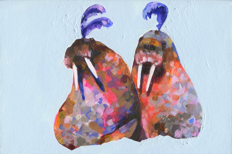 Party Walrus Card, Engagement Gift, Engagement Card, Love Card ...