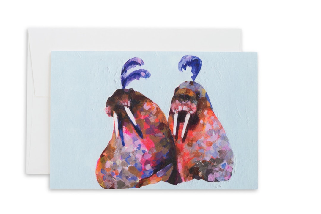 Party Walrus Card, Engagement Gift, Engagement Card, Love Card ...