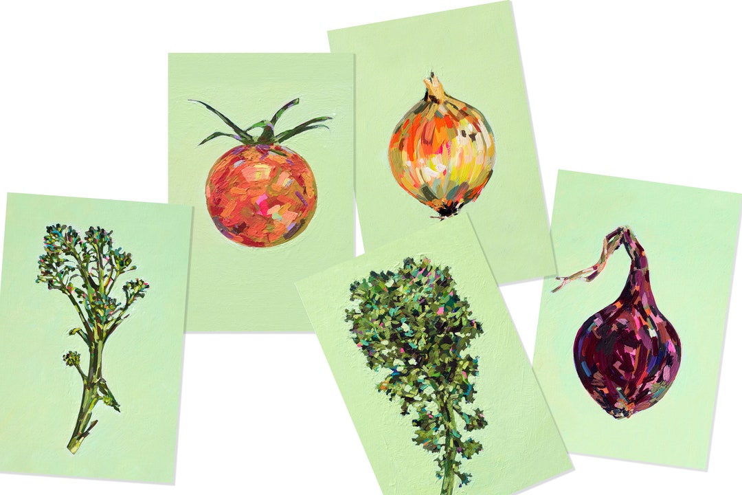 Complete 5-pack Veggie Cards, Farmers Gift, Veggie Card, Gardeners Gift ...