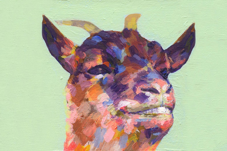 Smiling Goat Card Greeting Cards Cards Graduation Card - Etsy