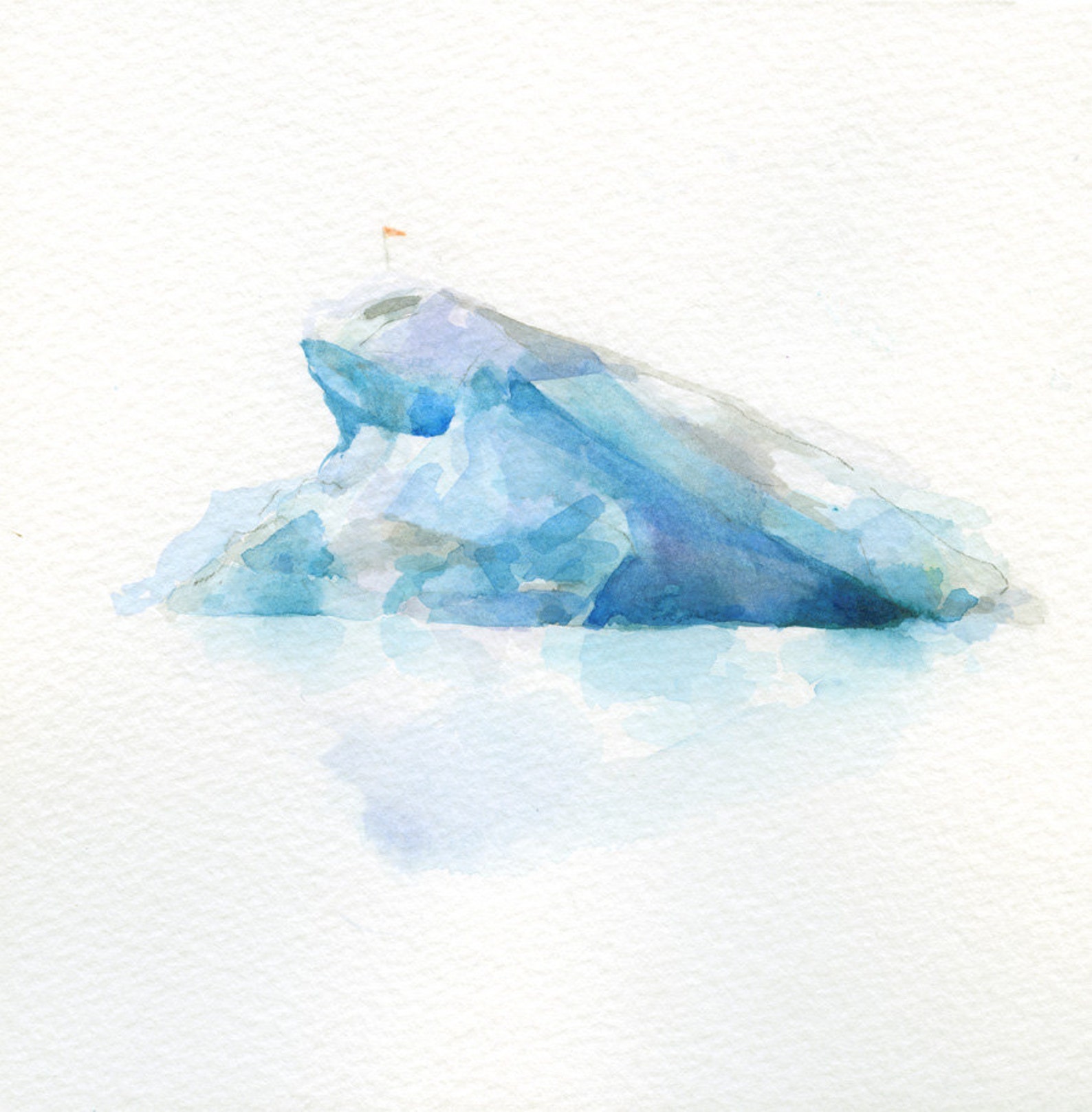 Iceberg Print, Lonely Iceberg, Watercolour Print, Wall Art, Solitude ...