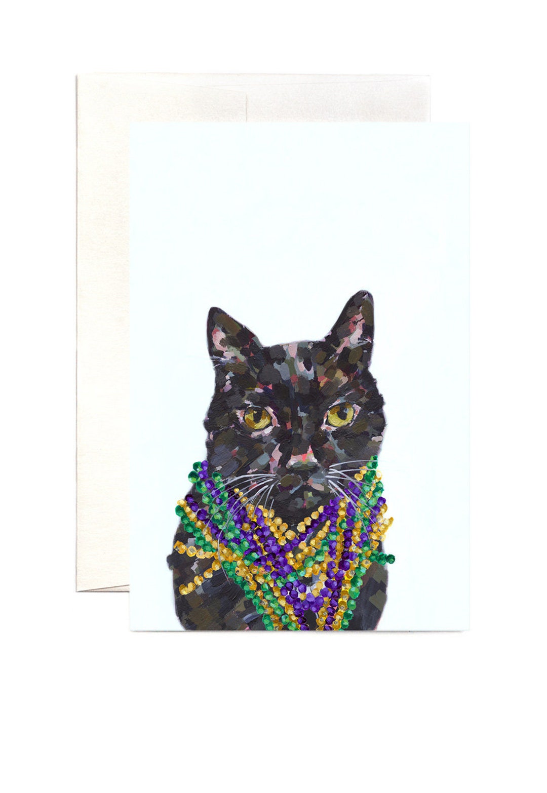 Kitty Bling, Party Cat, Cat Birthday Card, Birthday Card, Carnival ...