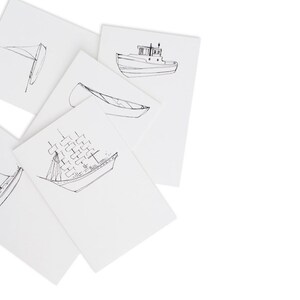 Complete 5 Pack Card Set Pen and Ink Drawing Greeting - Etsy