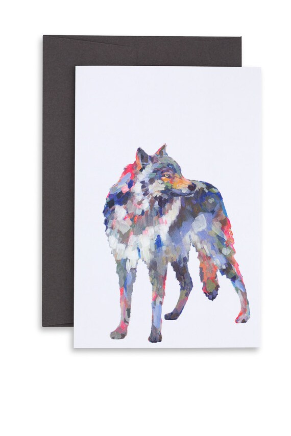 Leader of the Pack Wolf Card New Job Card Animal Card | Etsy