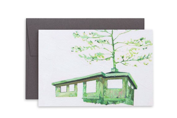 The Home Home Card Greeting Cards Cottage Art Home Sweet | Etsy