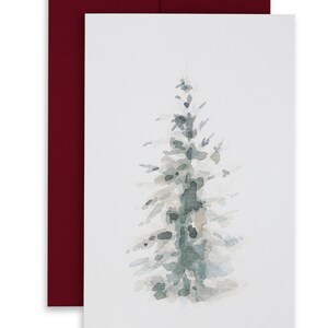 The Spruce Card Watercolour Holiday Card Mighty Evergreen - Etsy