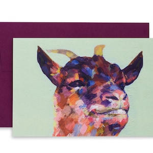 Smiling Goat Card Greeting Cards Cards Graduation Card - Etsy