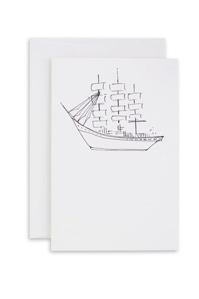 Tallship Card, Nautical Card, Nautical, Ship Card, Greeting Cards ...
